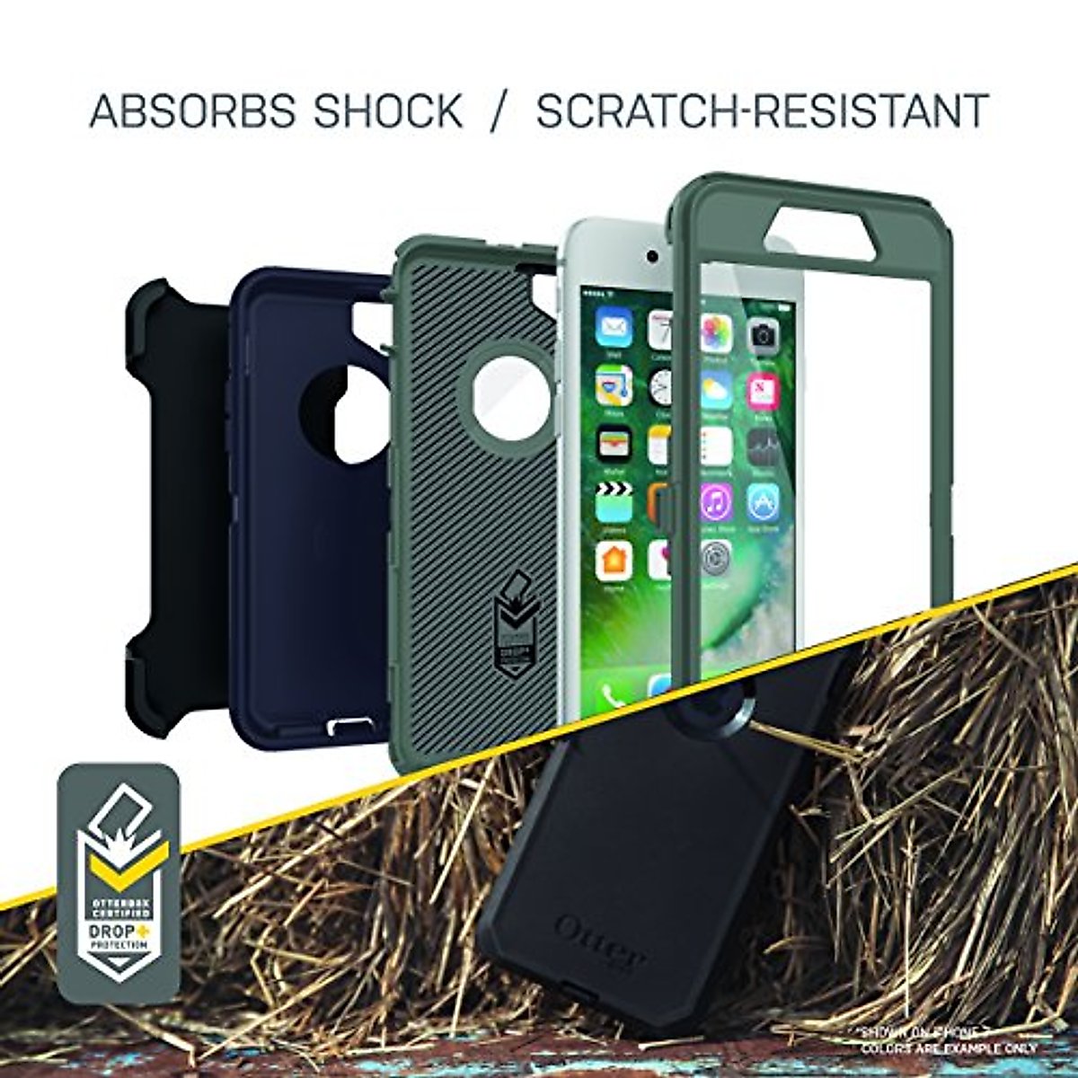 OtterBox iPhone SE 3rd & 2nd Gen, iPhone 8 & iPhone 7 (not compatible with Plus sized models) Defender Series Case - BIG SUR, rugged & durable, with port protection, includes holster clip kickstand