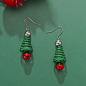 COIRIS Christmas Earrings Christmas Tree Earrings Xmas Dress Up Jewelry Earrings Christmas Jewelry Gift(ER-1220-Tree)