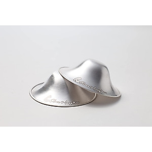 The Original Silver Nursing Cups 925 Silver - Silver Nursing Cover Nipple Shields for Nursing Newborn Essentials Must Haves Soothe and Protect