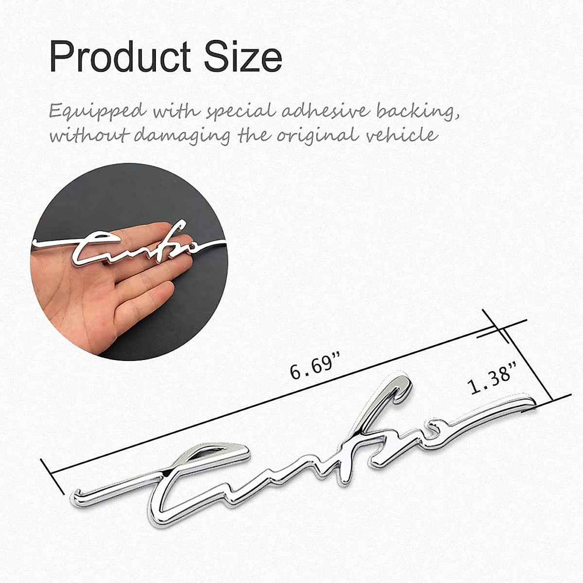 Metal Car 3D Metal Turbo Sticker for Car Sticker, 3D Metal Turbo Sticker for Car, Car Turbo Emblems, 3D Premium Car Side Fender Rear Trunk Emblem Logo Badge Decals for All Cars (Sliver)