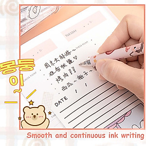 MLAFE Kawaii gel pen cute creative 30 packs black water pen Kawaii signature pen office pen cute school supplies (Style six)