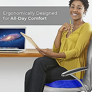 Everlasting Comfort Car Seat Cushion for Tailbone Pain Relief - Office Chair Cushion w/Premium ComfortFoam™ for All-Day Sitting Support - Coccyx, Sciatica Pain Relief Pillow for Desk Chair and Gaming