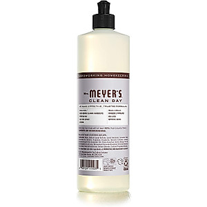 MRS. MEYER'S CLEAN DAY Liquid Dish Soap, Cruelty Free Formula, Lavender Scent, 16 oz - Pack of 2