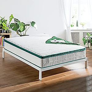 Oleesleep 13 Inch Dual Layered Gel Hybrid Memory Foam Mattress, CertiPUR-US Certified, Green, King