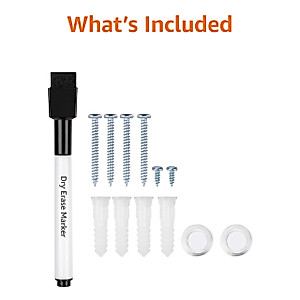 Amazon Basics Magnetic Dry Erase White Board, 36 x 24-Inch Whiteboard - Silver Aluminum Frame