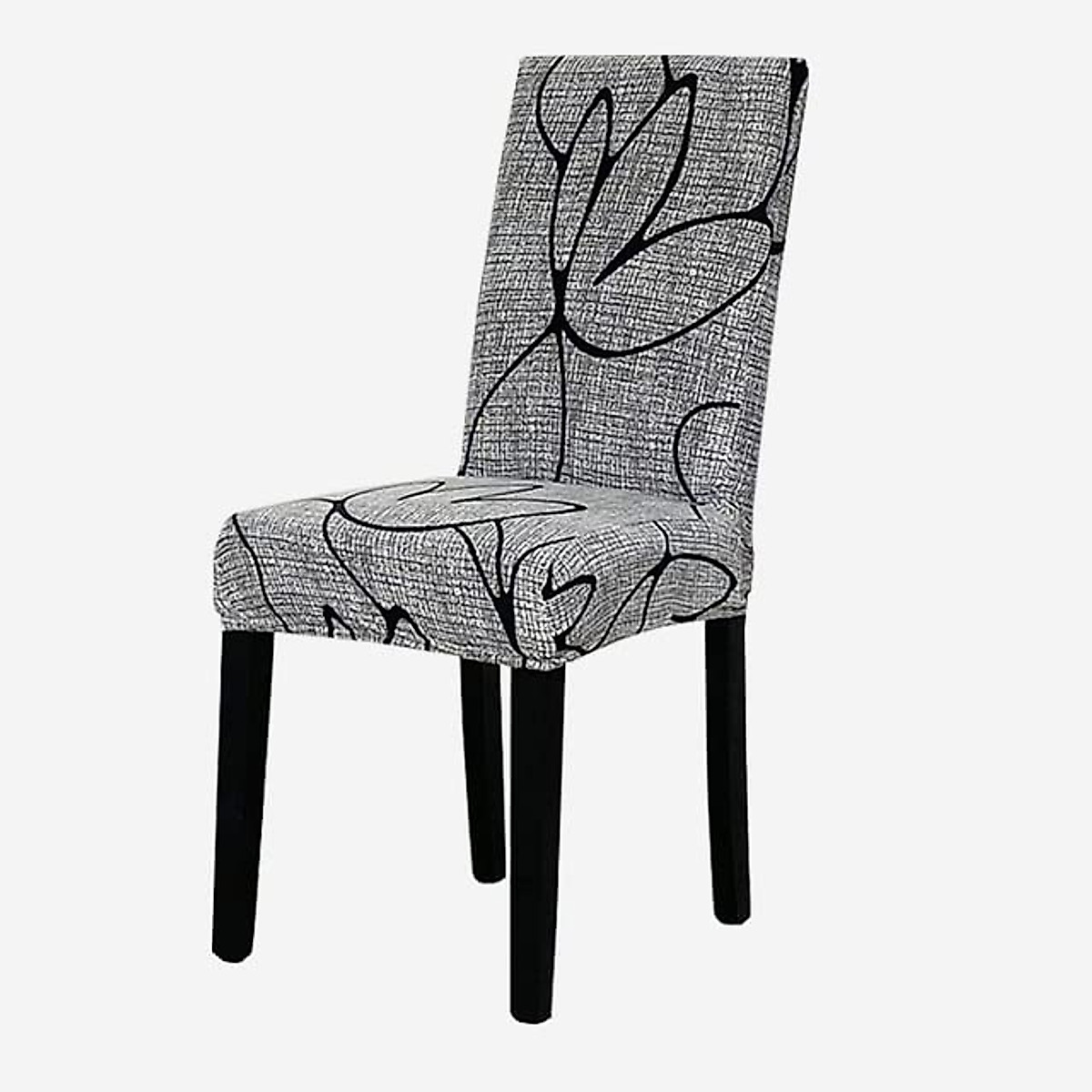 Spandex Geometry Chair Cover Dining Elastic Chair Covers Spandex Stretch Elastic Office Chair Case Anti-Dirty Removable E16 2 pcs