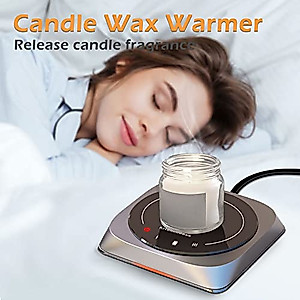 KitchenBoss Smart Coffee Mug Warmer: Coffee Cup Warmer for Desk with 3 Temperature Setting, Coffee Cup Warmer Candle Warmer with Auto Shut Off Beverage Heating Plate