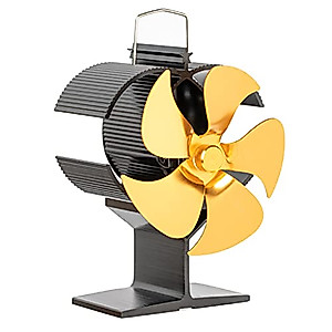 Practical Wood Log Stove Fan Quiet With 5 Heat Powered Fan Efficient Winter Warmer Circulating Warm Air Heat Powered Stove Fan For Wood Burning Stove