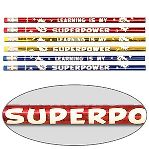 Really Good Stuff Learning Is My Superpower Pencil Tux And Pencils - 12 pencils, 12 tuxes