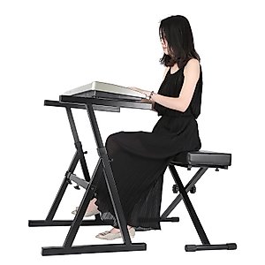 Neewer Z-Style Keyboard Stand - Heavy Duty Steel Construction with Solid Locking System, Support Stand for Piano Keyboard Instrument