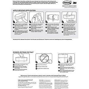 Command HOM-15 Large, Organize Damage-Free, 1, 4 Strips Caddy, Clear, 2 Count