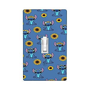 Cartoon 1-Gang Rocker Wall Plate Cover Cartoon Cute Mouse Decorative Light Switch Cover Cartoon Electrical Outlet Covers for Teens Boys Girls Kids Room Fun Novelty Gift Kitchen Accessories Decor