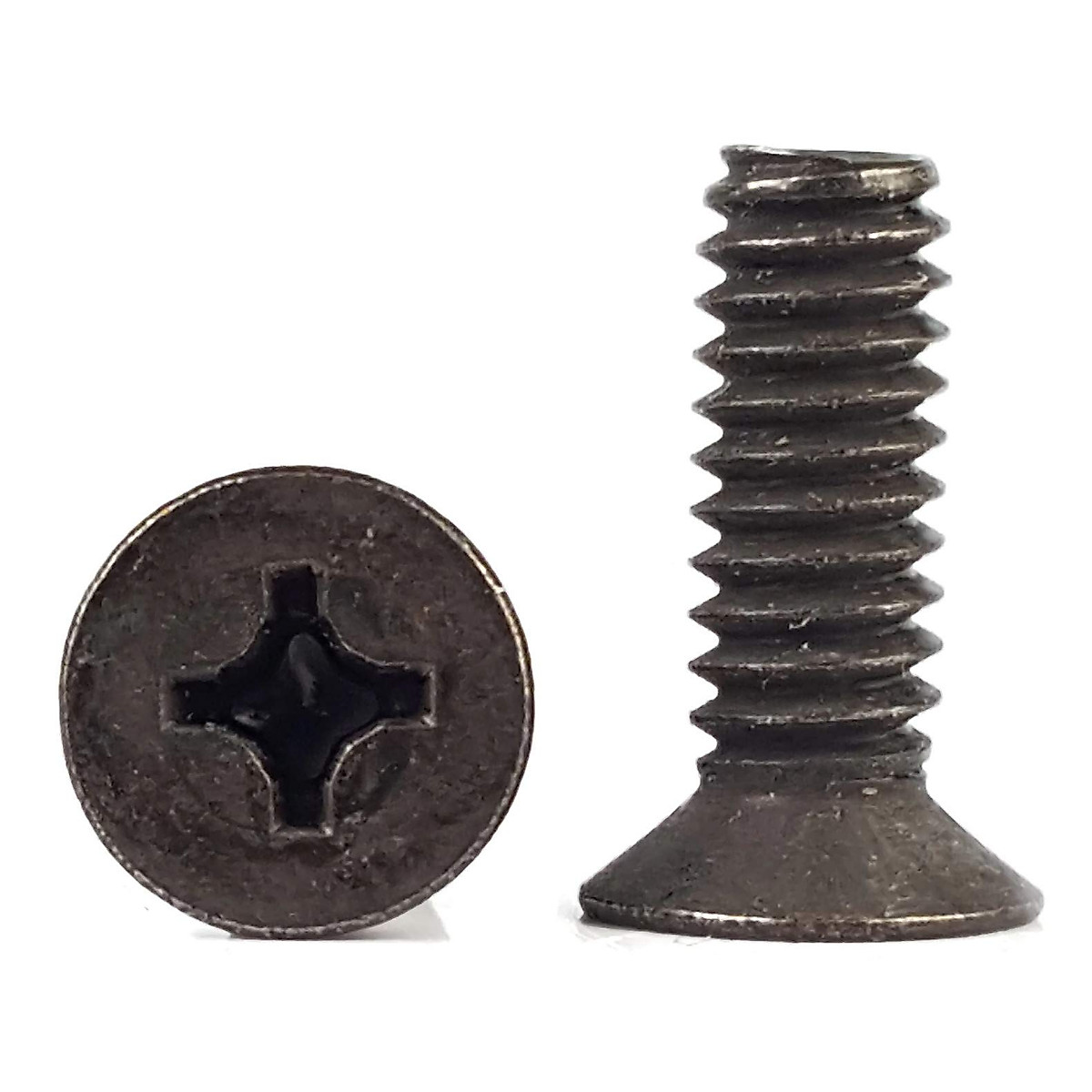 Phillips Flat Head Machine Screws 100 Degree Taper Black Oxide - #10-24 x 1" Qty 100