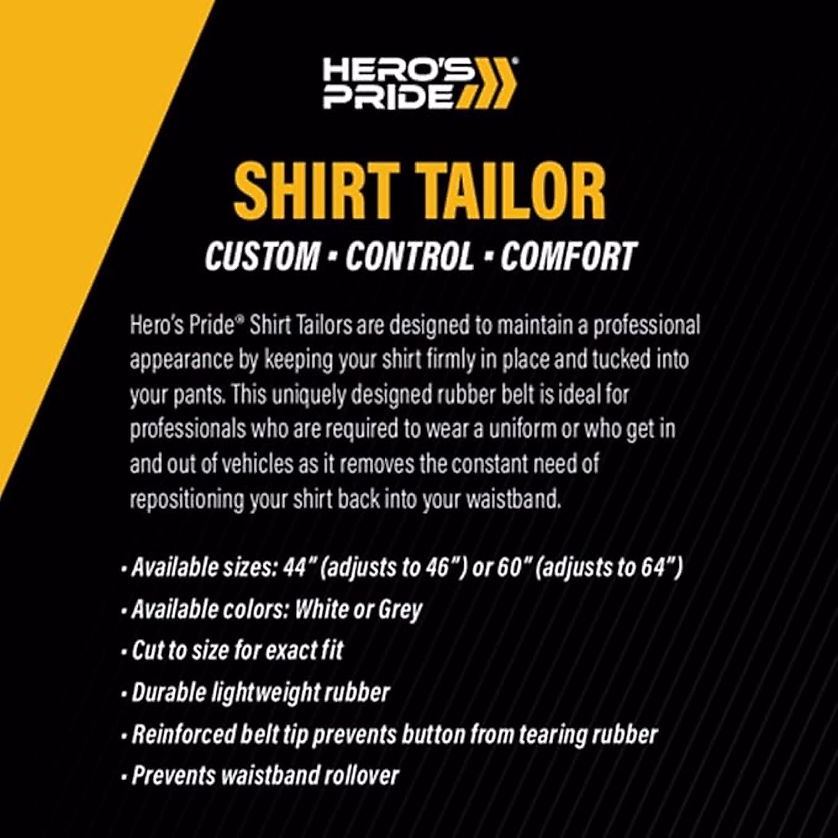 Hero's Pride Shirt Tailor for Police Officers Duty Sports Golf - available in White Gray and upto 60"