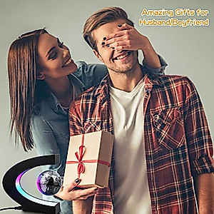 MOKOQI Magnetic Levitating Globe with LED Light, Cool Tech Gift for Men Father Boys, Birthday Gifts for Kids, Floating Globes World Desk Gadget Decor in Office Home/Display Frame Stand