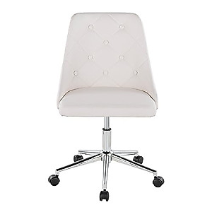 LumiSource Marche Task Chair, Home Office Chair with Wheels, Leather Desk Chair, Computer Chair, Home Office Desk Chair Comfy, Contemporary Desk Chair
