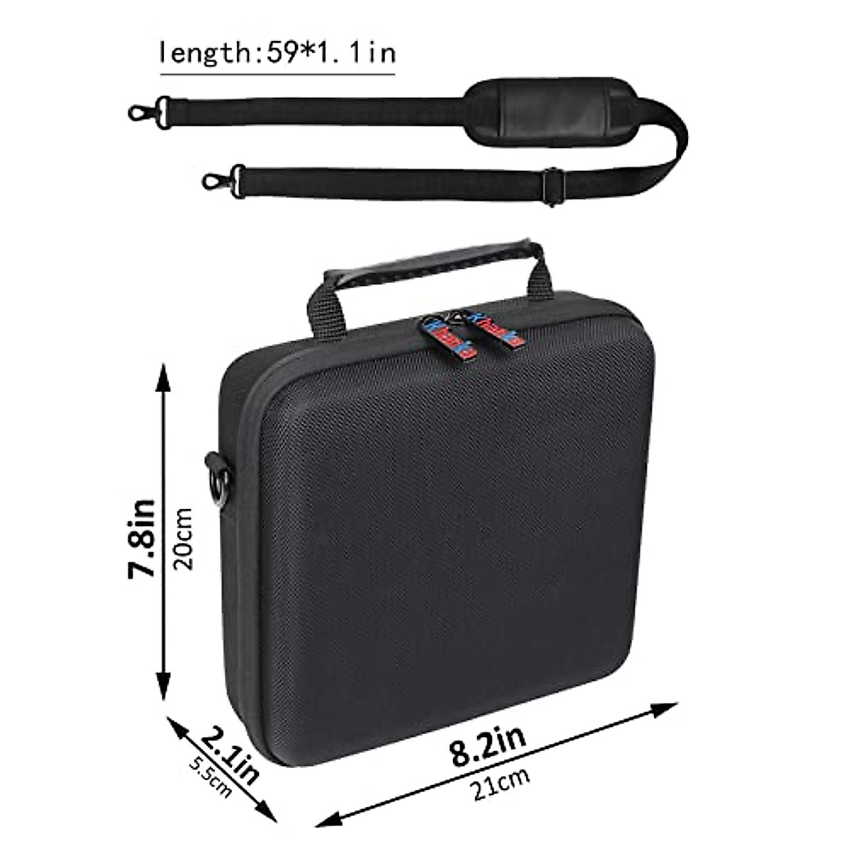 Khanka Hard Travel Case Compatible with DJI Osmo Mobile 6 Smartphone Gimbal Stabilizer, DJI OM Fill Light Phone Clamp, Case Only