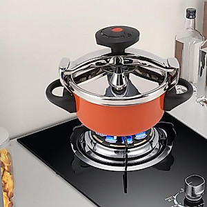 2L Stainless Steel Mini Pressure Cooker, Fast Cooking, Design with Frosted Knob and Anti Slip Handle, Efficient and Fast Cooking for Gas Stoves, Induction Stoves