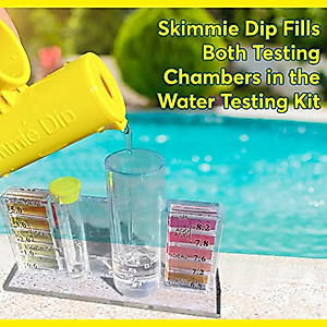 Skimmie Dip - The Convenient Pool Water Testing Attachment for The Skimmie Pole or Standard Size Pool Pole - Easy and Efficient Water Sample Collection and Testing