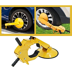 2 Pack Trailer Wheel Lock Clamp Boot Adjustable for RV Boat Trailer Truck Auto Car Heavy Duty Steel Anti-Theft Tire Lock Trailer Boot Towing Security Device