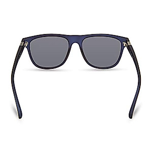 GUESS Men's Rounded Bottom Square Sunglasses, Matte Blue, 55mm