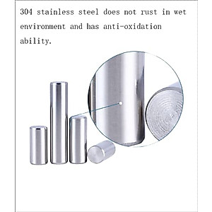 100 Pieces 304 Stainless Steel Cylindrical locating Dowel pin,Diameter 1.9mm; Total Length 5mm.for Metal Devices, Industrial Mold.