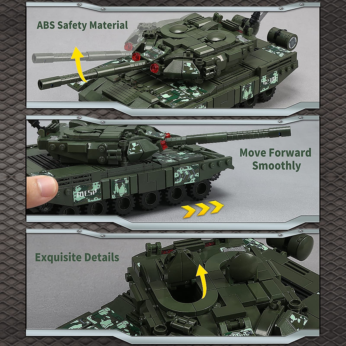 Military Armed 8 in 1 Tank Building Blocks Set, Compatible with Lego WW2 Armed (642PCS) Toys Gift for Boys 6-10, 8-14 Year