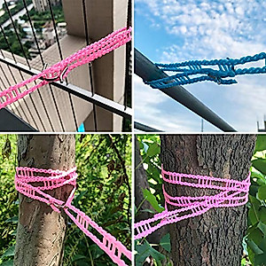 ORIJOYNA 3 Pack Clothesline - Portable Travel Laundry Drying Line with Adjustable Length Ideal for Indoor and Outdoor, Windproof Clothes Line - Perfect for Camping, Travel, and Home Use,16.4 Ft
