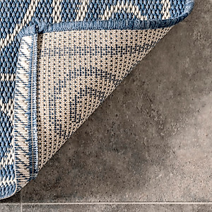 nuLOOM Kathleen Traditional Indoor/Outdoor Area Rug, 8x11, Blue