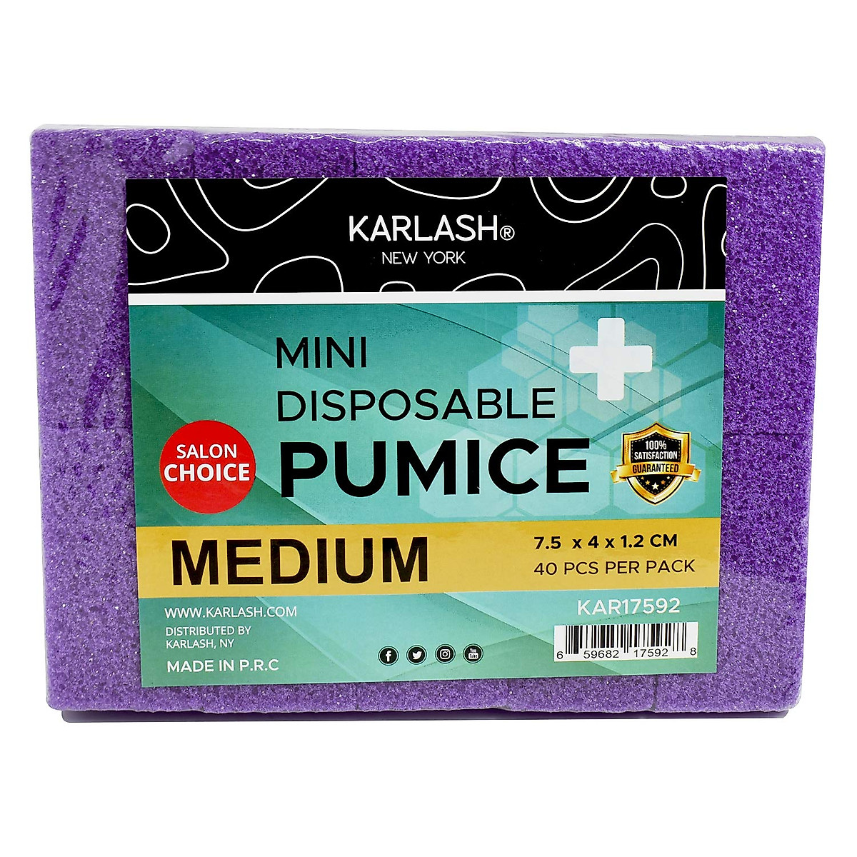 Karlash Mini Dispossable Pumice Pad Size: 7.5 x 4 x 1.2 cm Remove Hard Callused Skin from Hand & Feet (400PCS, Medium Grit)