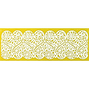 Global Sugar Art Double Hearts Lace Silicone Lace Mat by Chef Alan Tetreault
