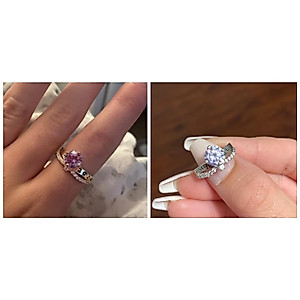 JNJ Women's Class Ring, personalized for high school and college graduates, Sterling Silver, Birthstone Class Ring, Crown Style, Fashion collection-Jour Nouveau Jewelry (Platinum)