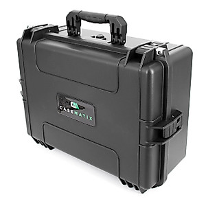 CASEMATIX Hard Shell Travel Case Pro Edition Compatible with Xbox Series X Console, Controllers, Headset and Other Accessories - IPX7 Waterproof, Crushproof Carrying Case with Customized Foam Interior