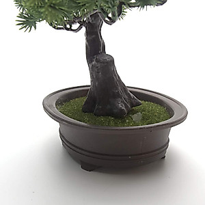 CHENGAI Artificial Plants Bonsai Potted Plants, Mini Simulation Pine Tree Potted Plant for Home Decoration Desktop Display Garden Decor