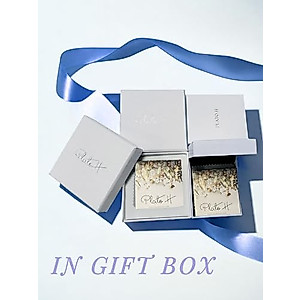 PLATO H S925 Sterling Silver Aurora Cube Earrings Crystals for Women with Exquisite Unique Gift Box Dainty Jewelry Anniversary Unique Gift for Mother's Day