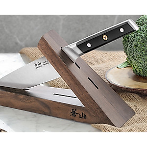 Cangshan 1021240 TAI triangle Walnut Wood Knife Block, Two Slots