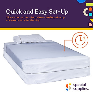 Special Supplies Sensory Bed Sheet for Kids Compression Alternative to Weighted Blankets - Breathable, Stretchy - Cool, Comfortable Sleeping Bedding (Grey, Twin)