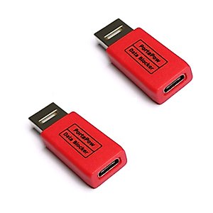 PortaPow USB-A to USB-C Data Blocker (2)