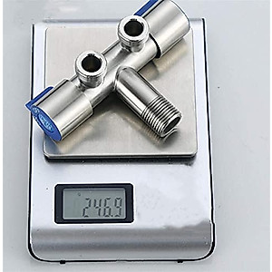 JIYTG Stainless Steel Portable Bidet Toilet Taps Kit Toilet Companion 304 Stainless Steel one in Two Out Washing Machine Booster Spray Gun Toilet Companion