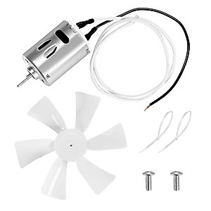 6 inch RV Vent Fan,12V D-Shaft RV Fan Motor with White Fan Blade for RV Bathroom Fan Camper Roof Vent