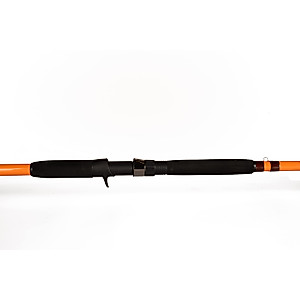 Catfish Pro Tournament Series Casting Rod - 7'6" One-Piece Rod with S-Glass, E-Glass & Carbon Graphite Construction, Super Grip, Glow Tip, Heavy-Duty Stainless-Steel Guides - Ideal for Big Catfishing!