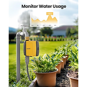 RAINPOINT WiFi Water Timer TTV103WRF Brass Inlet, Only WiFi Sprinkler Timer, No WiFi Hub, Must be Used with TWG004WRF WiFi hub