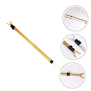 STOBAZA 1pc Clothes Rail Stainless Steel s Hooks Light Hanger Stainless Steel Hangers Shelf Closet Hanger Organizer Garment Pole Foldable Gripper Alloy Clothes Pole Simple Clothing Pole CD