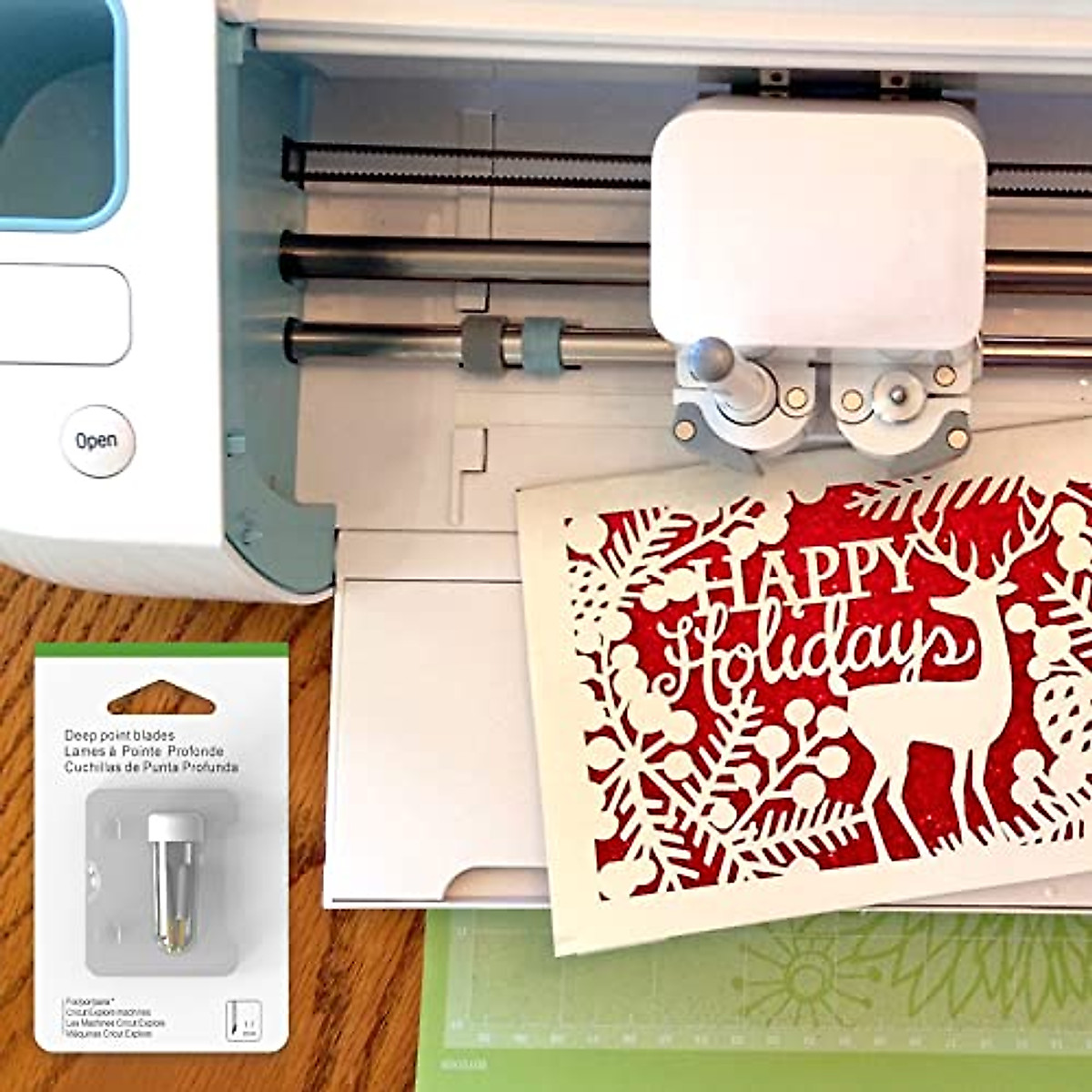 2 PCS Premium Fine Point Blade Compatible with Cricut Explore Air 2/Explore 3, Replacement Cutting Blades Compatible with Cicut Maker/Maker 3, Can Cut Most thinner Materials, Original Version