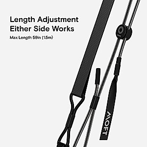 MOFT Phone Lanyard, Universal Adjustable Detachable Crossbody Long Lanyard with Phone Patch, Compatible with Most Smartphones, Bare Phone, Length up to 150cm, Jet Black