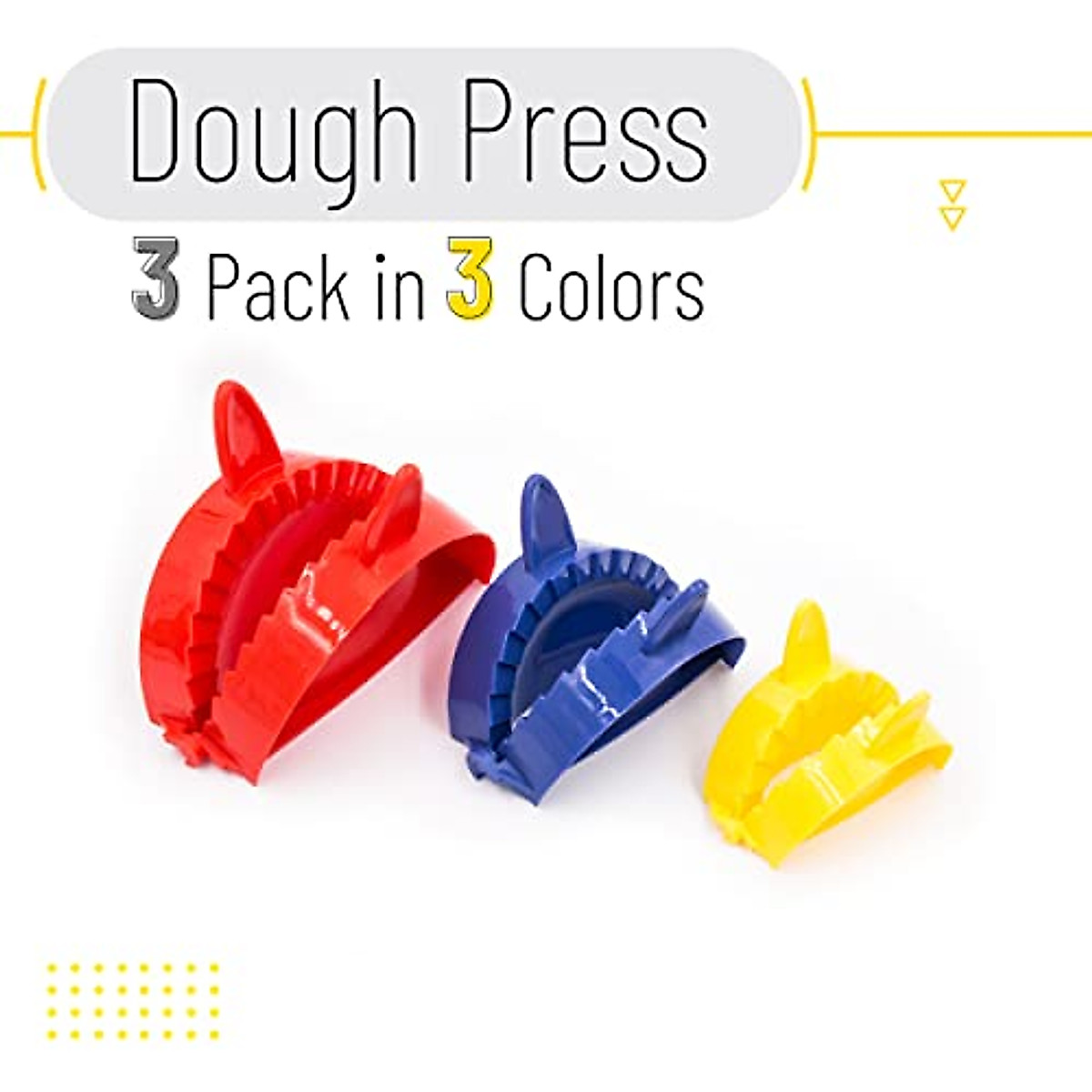 BTaT- Dough Press Set, 3 Pack, Empanada Press, Dough Press, Dumpling Press, Hand Pie Press, Mini Pie Press, Hand Pie Maker, Meat Pie Cutter, Pie Press, Pastry Press, Turnover Press, Mother's Day Gift