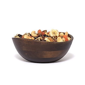 Lipper International Walnut S/4 Small Wavy Rim Bowls