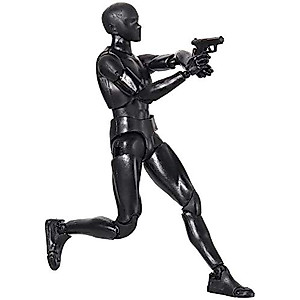 ABROBROKI Black Action Figures Body-Kun DX & Body-Chan DX PVC Figure Model Drawing for S H Figuarts with Box for Artists (Male)