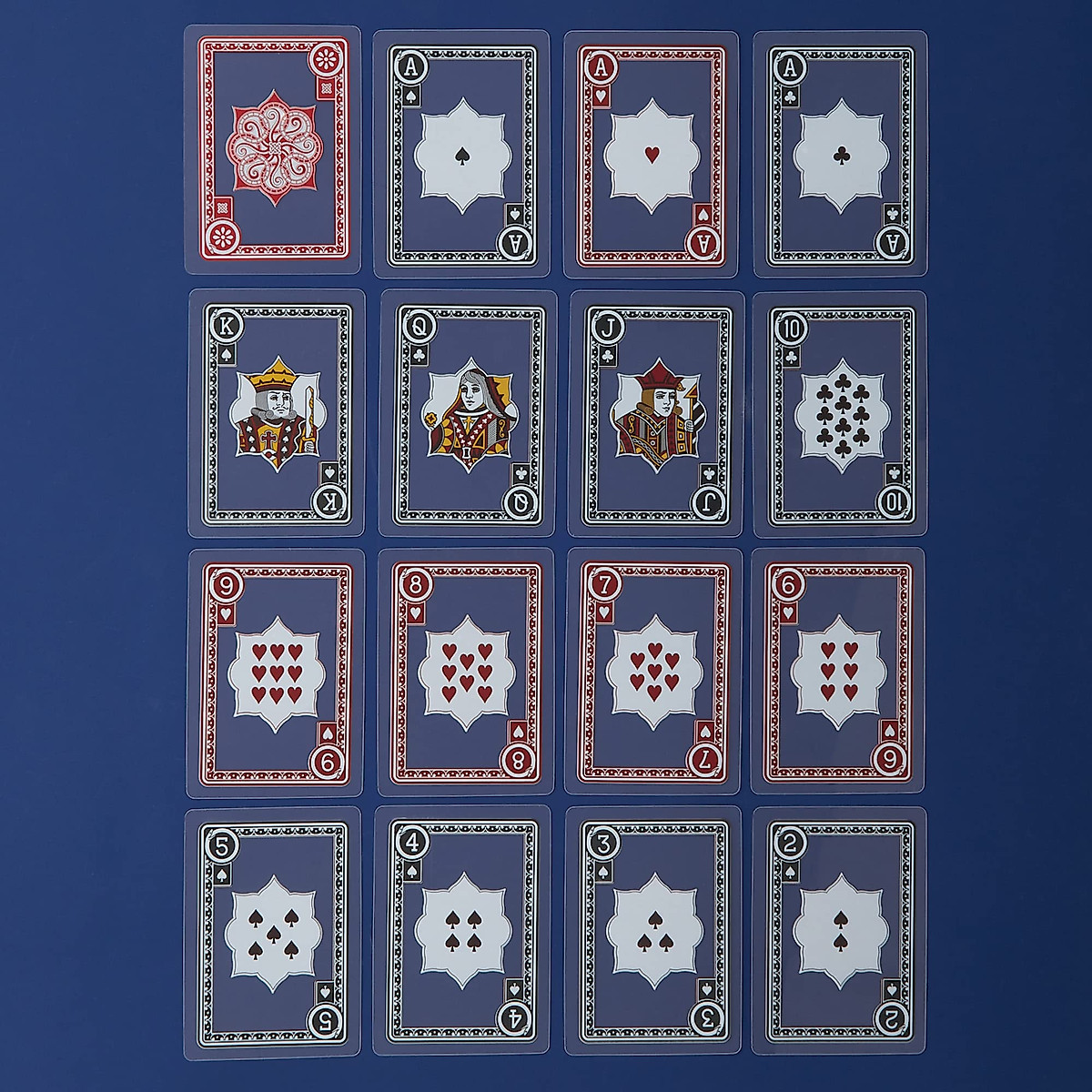 Waterproof Playing Card Deck with Jokers - 54 Clear Plastic Cards, Poker Size, Standard Index - Durable, Washable and Easily Portable - Flexible, Smooth Shuffling - Hard Plastic Carrying Case Included