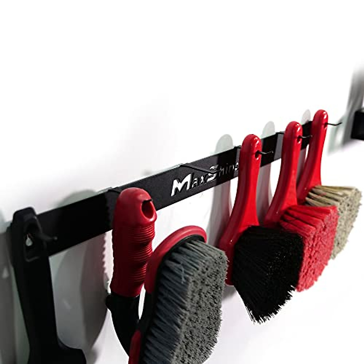 Maxshine Detailing Brush Hanger – 6 Durable Hooks Ready to Serve for Holding car Detail Brushes, Sturdy Design, Lightweight, Wall Mounted